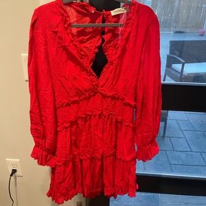 Lizard Thicket | Dresses | Nwt Red Long Dress Dress | Poshmark